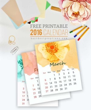 7 Free Printable Calendars 2016 - DIY Crush
