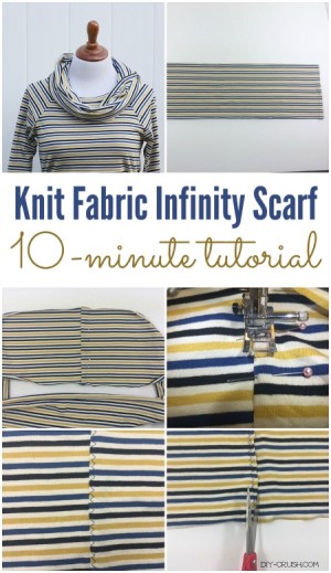 Knit Fabric Infinity Scarf Tutorial - DIY Crush