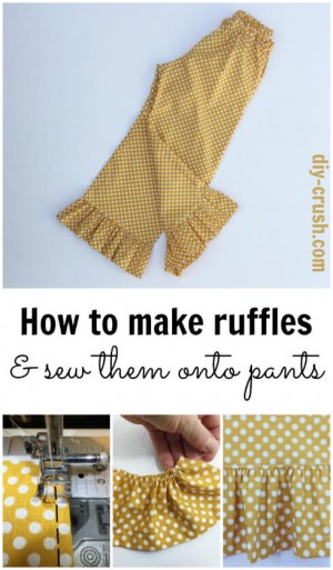 How To Make Ruffles And Sew Them On - DIY Crush