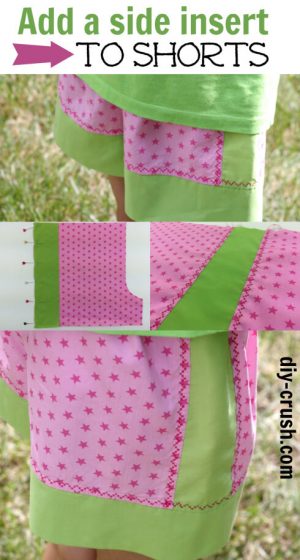 How To Add A Side Insert To Shorts - DIY Crush