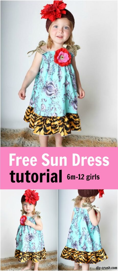 Free Girls Sun Dress Tutorial With Shirring - DIY Crush