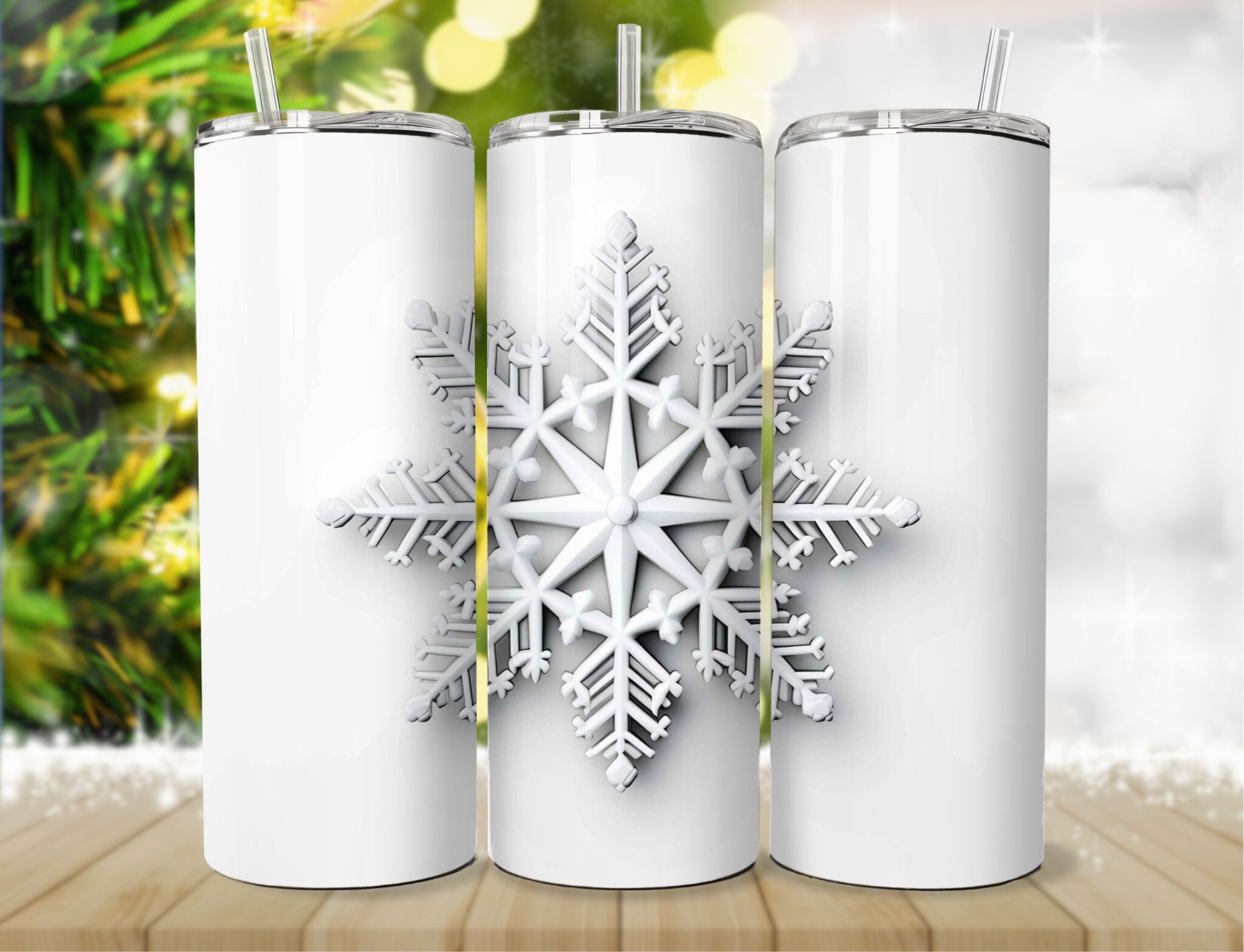 Free Snowflake Tumbler Wrap Designs for Download - DIY Crush