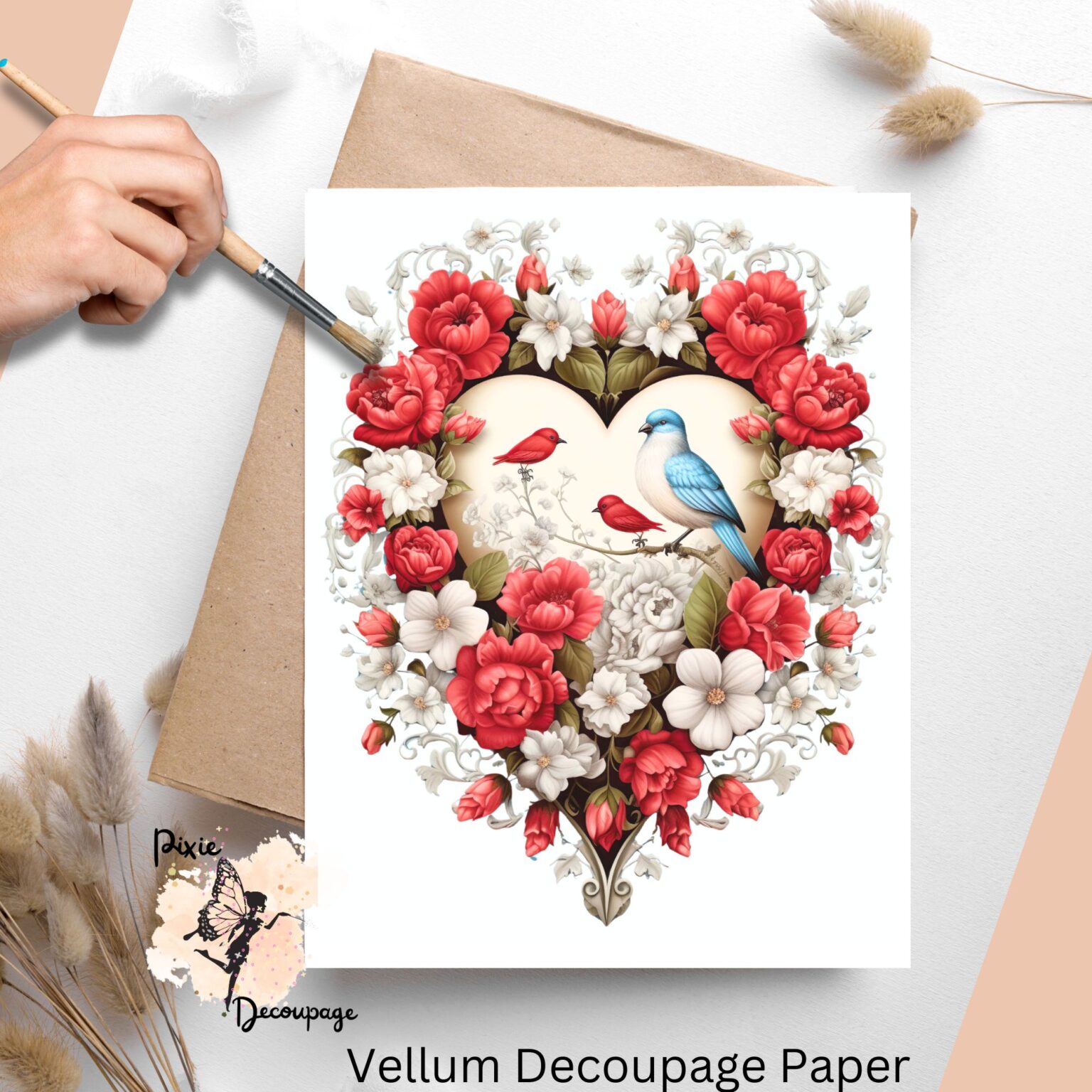 Princess Collage 1, Vellum Decoupage Paper - DIY Crush
