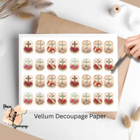 Holy Cross 3, One Sheet Decoupage Paper - DIY Crush