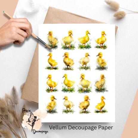 Baby Duckling 2, One Sheet Decoupage Paper - DIY Crush