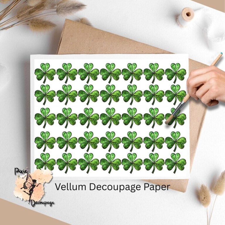 Shamrock 3, One Sheet Decoupage Paper - DIY Crush